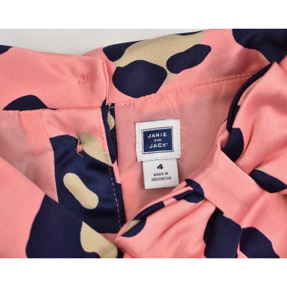Janie and Jack | Dresses | Janie And Jack Satin Leopard Dress Pink Size ...